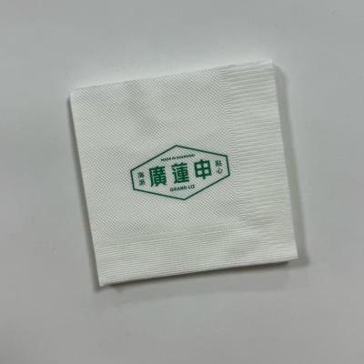 China 25*25cm White Cocktail Napkins 3Ply Personalized Beverage Napkins for sale