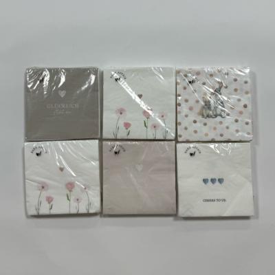 China 23*23cm Printable Paper Napkins Paper Cocktail Napkins For Hotel Restaurant for sale