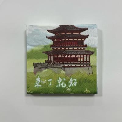 China 25*25cm 1 Ply Paper Napkins Decorative Paper Napkins 1/4 Fold for sale