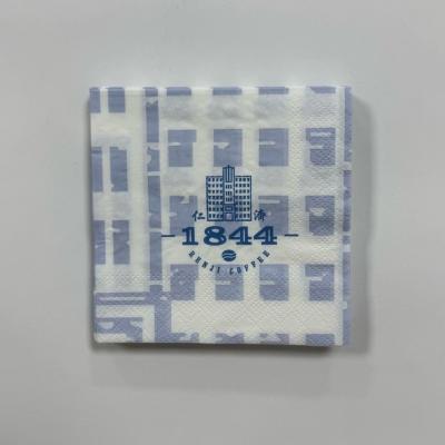 China PE Coated Waterproof Napkins 18gsm Dot Printing 33*33cm For Outdoor for sale