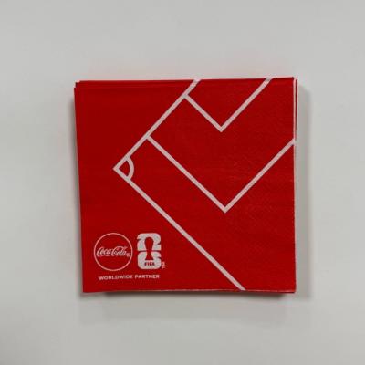 China 1/4 Fold Decorative Paper Napkins 25*25cm Decorative Cocktail Napkins for sale