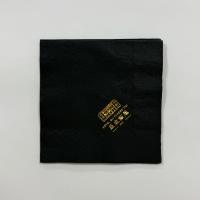 China Black Gold Foil Cocktail Napkins 33*33cm 3Ply Customized Printed Tissues for sale