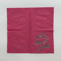 China 25*25cm Silver Foil Napkins Disposable Serviettes For Wedding Party for sale