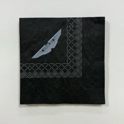 China Quick Absorb 3 Ply Dinner Napkins 25x25cm To 40x40cm Bulk Black for sale