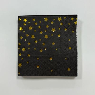 China Decoration Custom Gold Foil Napkins Gold Paper Napkins For Adult Ceremony for sale