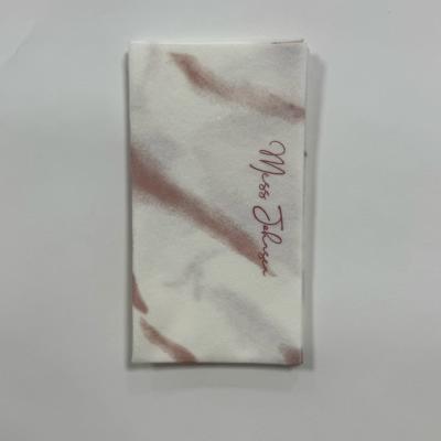 China 33*40cm Printed Dinner Napkins Pocket Disposable Airlaid Paper Napkin for sale