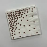 China Metallic Silver Foil Napkins 25*25cm 3 Ply Banquet 20pcs/Pack for sale