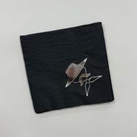 China 25*25cm Gold Foil Cocktail Napkins Golden Wedding Serviettes Quick Absorbing for sale