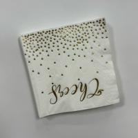 China Spot Gold Foil Paper Napkin 25x25cm To 40x40cm Custom Gold Foil Napkins for sale