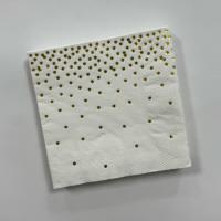 China Cafe Silver Foil Paper Napkin 23*23cm 2 Ply 3 Ply Serviettes for sale