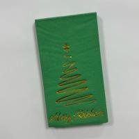China 33*40cm Christmas Paper Napkins 2 Ply 1/6 Fold Virgin Wood Pulp Material for sale