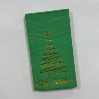 China 33*40cm Christmas Paper Napkins 2 Ply 1/6 Fold Virgin Wood Pulp Material for sale