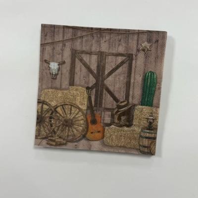 China 21x21cm To 40x40cm Printed Paper Napkins 1/8 Fold Customised Paper Napkins for sale