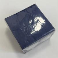 China Blue Cocktail Paper Napkins 25x25cm 2 Ply Soft 1/4 Fold For Beverage Parties for sale