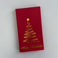 China Disposable Red Paper Napkins 33*40cm Gold Silver Foil Paper Napkin For Christmas for sale