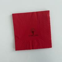 China Red 25*25cm Cocktail Paper Napkins Customized Napkins For Birthday for sale