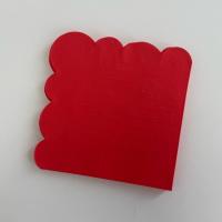 China Scallop Shape Custom Tissue Paper Red For Party Wedding Birthday for sale