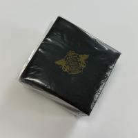 China 30*30cm Black Disposable Dinner Napkins OEM ODM Embossed Cocktail Napkins for sale