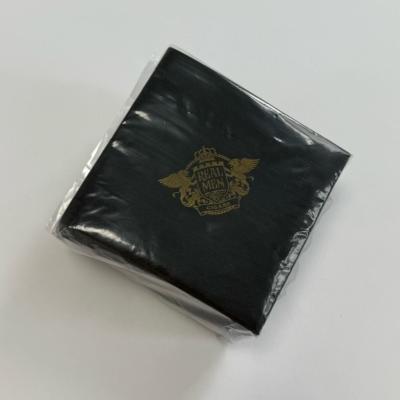 China 30*30cm Black Disposable Dinner Napkins OEM ODM Embossed Cocktail Napkins for sale