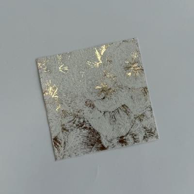 China Soft Metallic Gold Paper Napkins 2Ply Gold Embossed Napkins Printed for sale