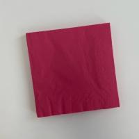 China Beverage Printed Logo Cocktail Napkins 18gsm Red Paper Dinner Napkins for sale
