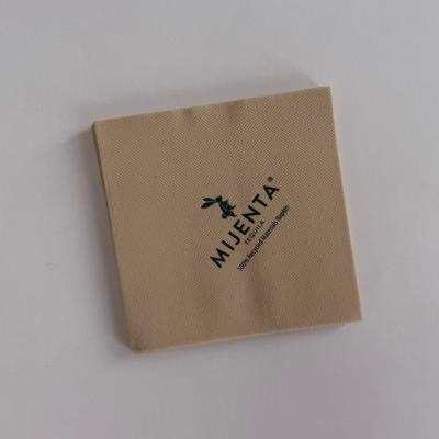 China 27*27cm Bamboo Dinner Napkins Biodegradable Brown Paper Napkin for sale
