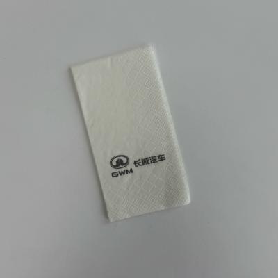 China Folded White Paper Napkins 33*33cm 2 Ply Disposable Napkins for sale