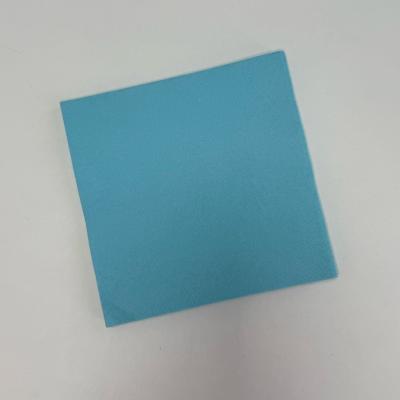China Blue Paper Dinner Napkins 3 Ply Square Personalized Paper Dinner Napkins for sale