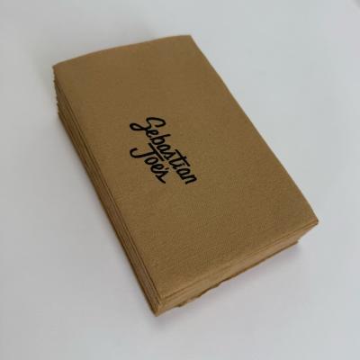 China 21*16.5cm Bamboo Dinner Napkins 2Ply Brown Paper Napkins FSC Approval for sale