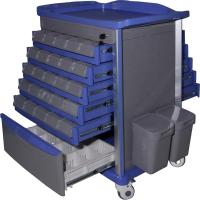 China MN-DC003 ABS Plastic Anesthesia Emergency Clinical Medicine Hospital Trolley for sale