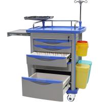 China MN-EC001 China Manufactured Medical ABS Material Emergency Trolley with Stainless Steel for sale
