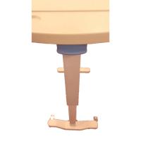 China MN-OVT001 Hospital ABS Board Mobile Overbed Bedside Table with Good Quality for sale