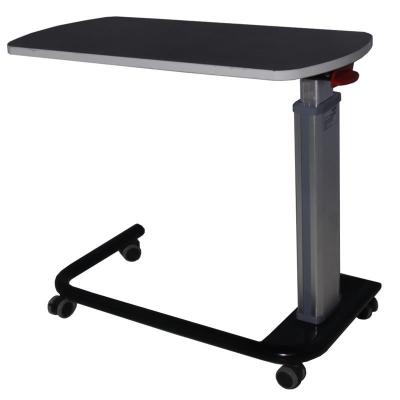 China MN-OVT005  Medical Low Adjustable Bedside Dining Gas-Spring Laptop Overbed Table for Patient for sale