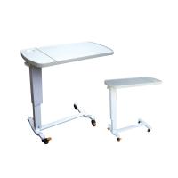 China MN-OVT001 ABS Adjustable Movable Bedside Over Bed Table Hospital Dining Table for Hospital for sale