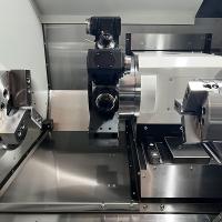 China Double Spindle Synchronous Cnc Lathe LKM-200MSY for sale