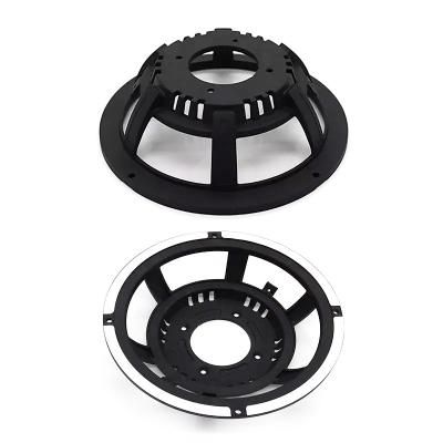 China Factory Cheap Price Black Powder Coated Metal Speaker Frame Rapid Prototype CNC Aluminum Machining for sale