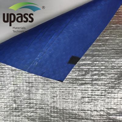 China Flame Retardant PP Coating Composite Aluminum Foil Woven Cloth for Building Thermal Insulation with Custom GSM for sale