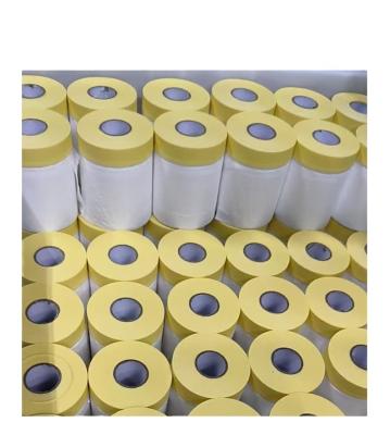 China Customizable 50mm Soft PE Plastic Masking Film Waterproof Protective and Paintable for Auto Body Spray Painting 120m Roll for sale
