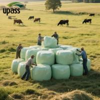 China Silage Plastic Agricultural Film UV Protected Block Oxygen Bale Tuff White Hay Bale Wrapping Stretch Film Cutting Moisture / Water for sale