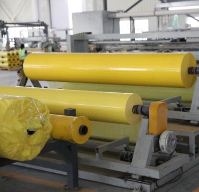 China Cotton Packaging Film Bale Wrap PE Yellow Blow Molding High-Visibility Tear-Proof Seal 2330*75mic/roll Upasschina for sale