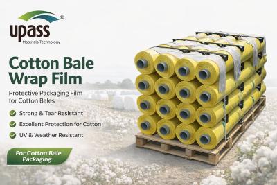 China High Efficiency Cotton Bale Wrap Film | RFID Enabled PE Film for Cotton Pickers for sale