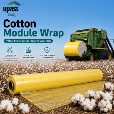 China UV Resistant Cotton Module Wrap with RFID Tracking for Cotton Picker Outdoor Field Storage for sale
