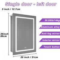 China Rectangle LED Light Bathroom Wall Mirror Cabinet With Barbershop Design for sale