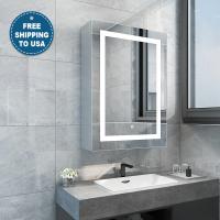 China Modern Floating Bathroom Vanity Set With LED Mirror And Light Medicine Cabinet for sale