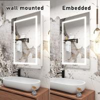 China Modern Floating Bathroom Vanity Set With LED Mirror And Light Medicine Cabinet for sale