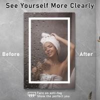 China Rust Resistant Lighted Mirror TV Aluminium LED Backlit Bathroom Mirror for sale