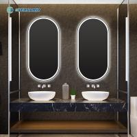 China 5mm Environmental Silver Mirror Round Shape LED Vanity Mirror for Smart Round Mirrors for sale