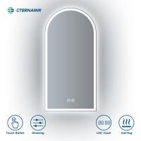 China Arch Shape Modern Luxury Hotel Bathroom Decorative Round Wall Smart Mirror With LED Lighted for sale