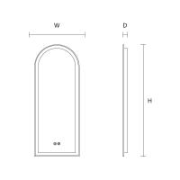 China Arch Shape Modern Luxury Hotel Bathroom Decorative Round Wall Smart Mirror With LED Lighted for sale