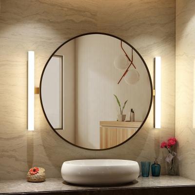China 5mm Environmental Silver Mirror Round Shape Bathroom Wall Mounted LED Lighted Mirror for sale
